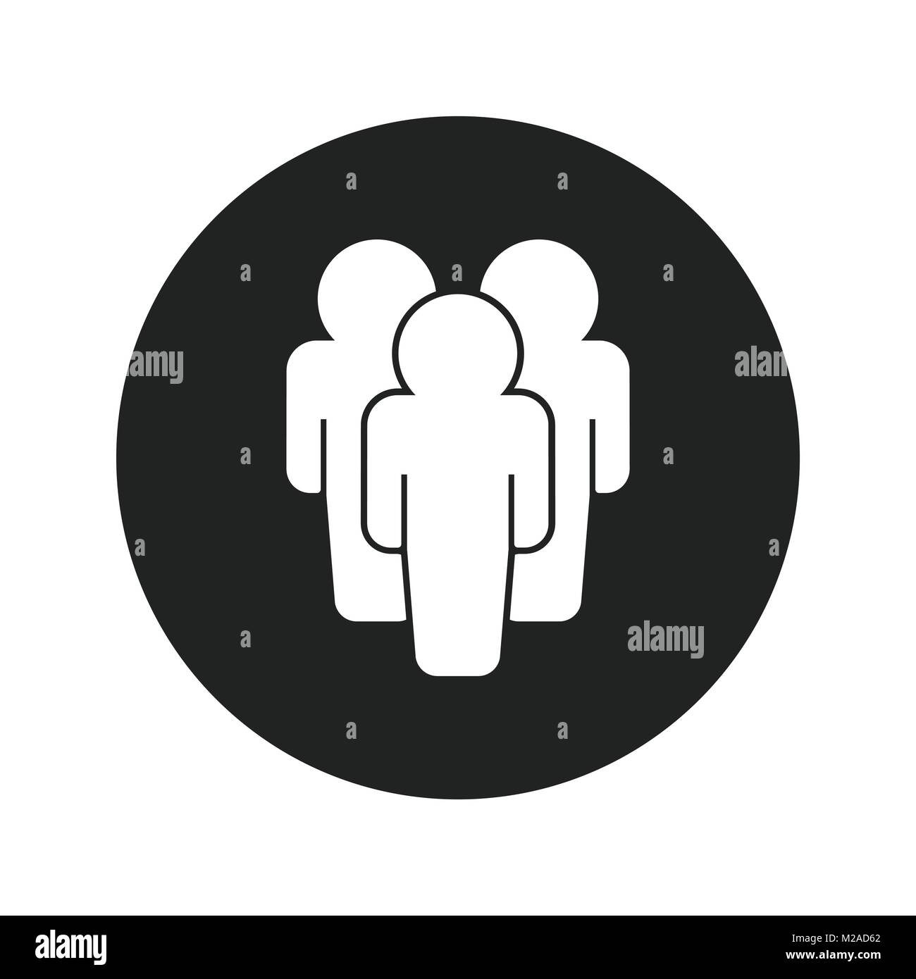 People icon. Flat vector illustration. People sign symbol with shadow ...