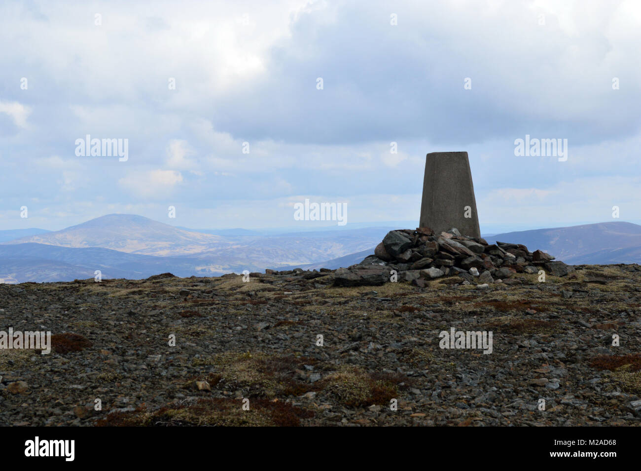 The Summit Trig Point of the Scottish Mountain Corbett Culardoch ...