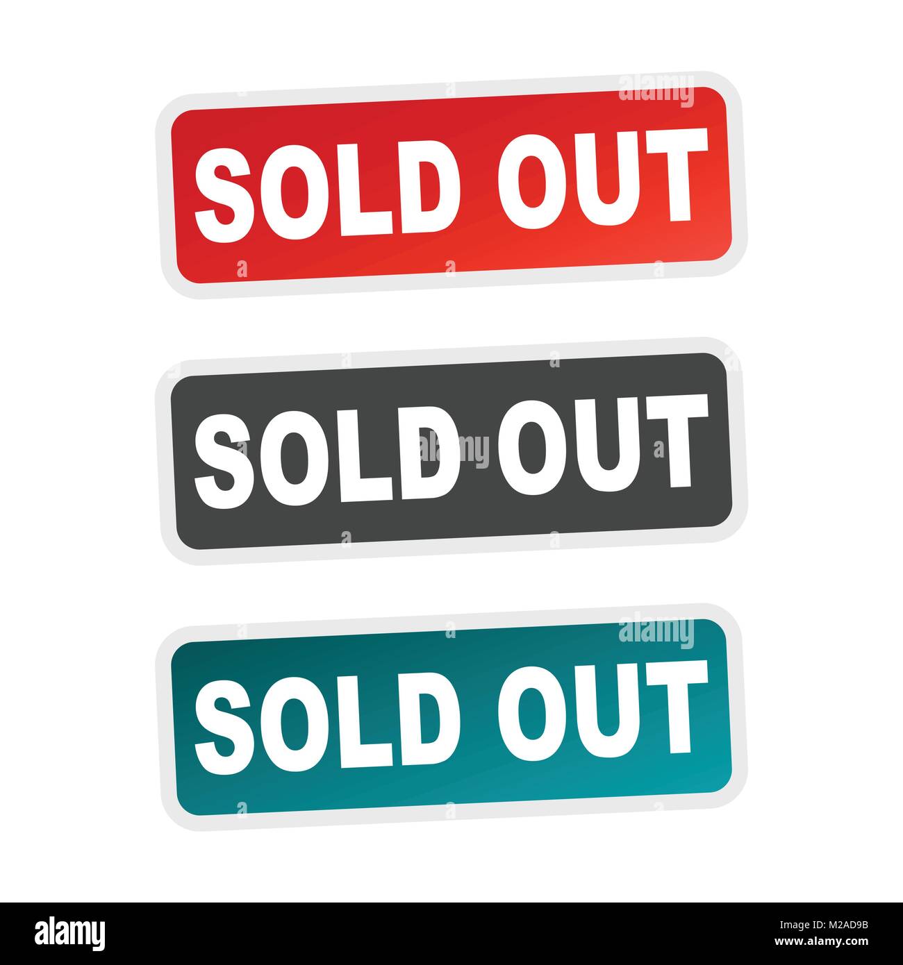 SOLD out vector stamp. Flat vector illustration with shadow on white ...