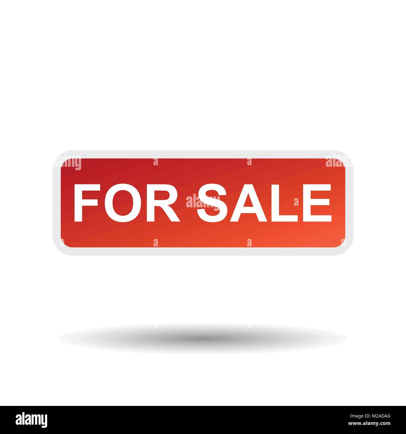 For sale vector stamp. Flat vector illustration with shadow on white ...