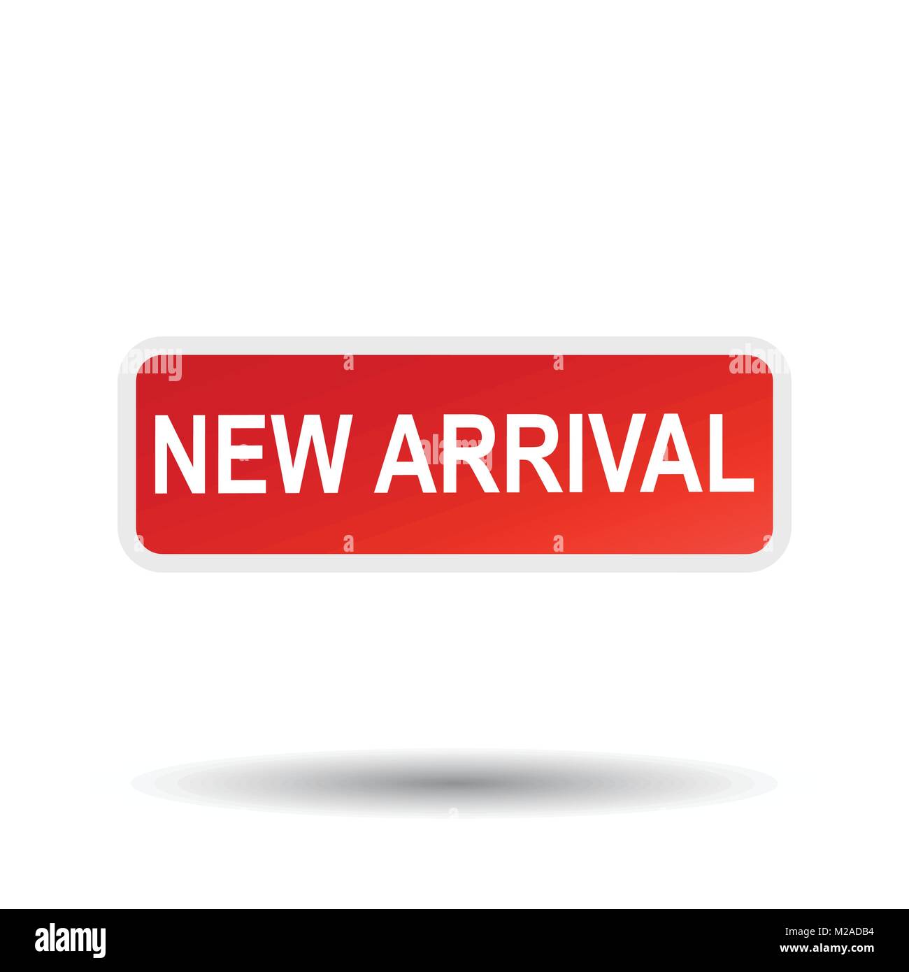 New arrival vector stamp. Flat vector illustration with shadow on white ...
