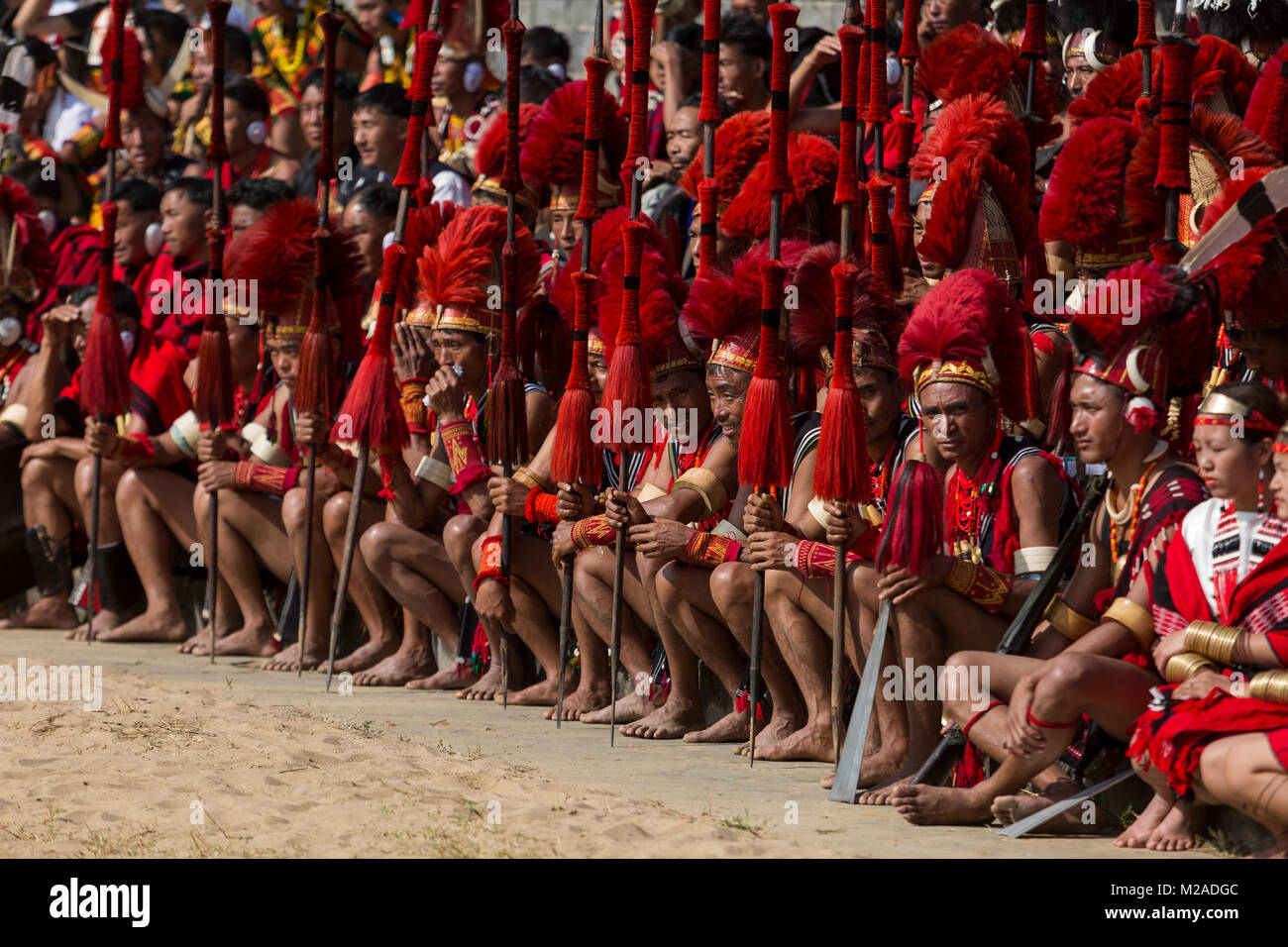 The Apoksah village cultural troupe (Pochury) waiting to perform at ...