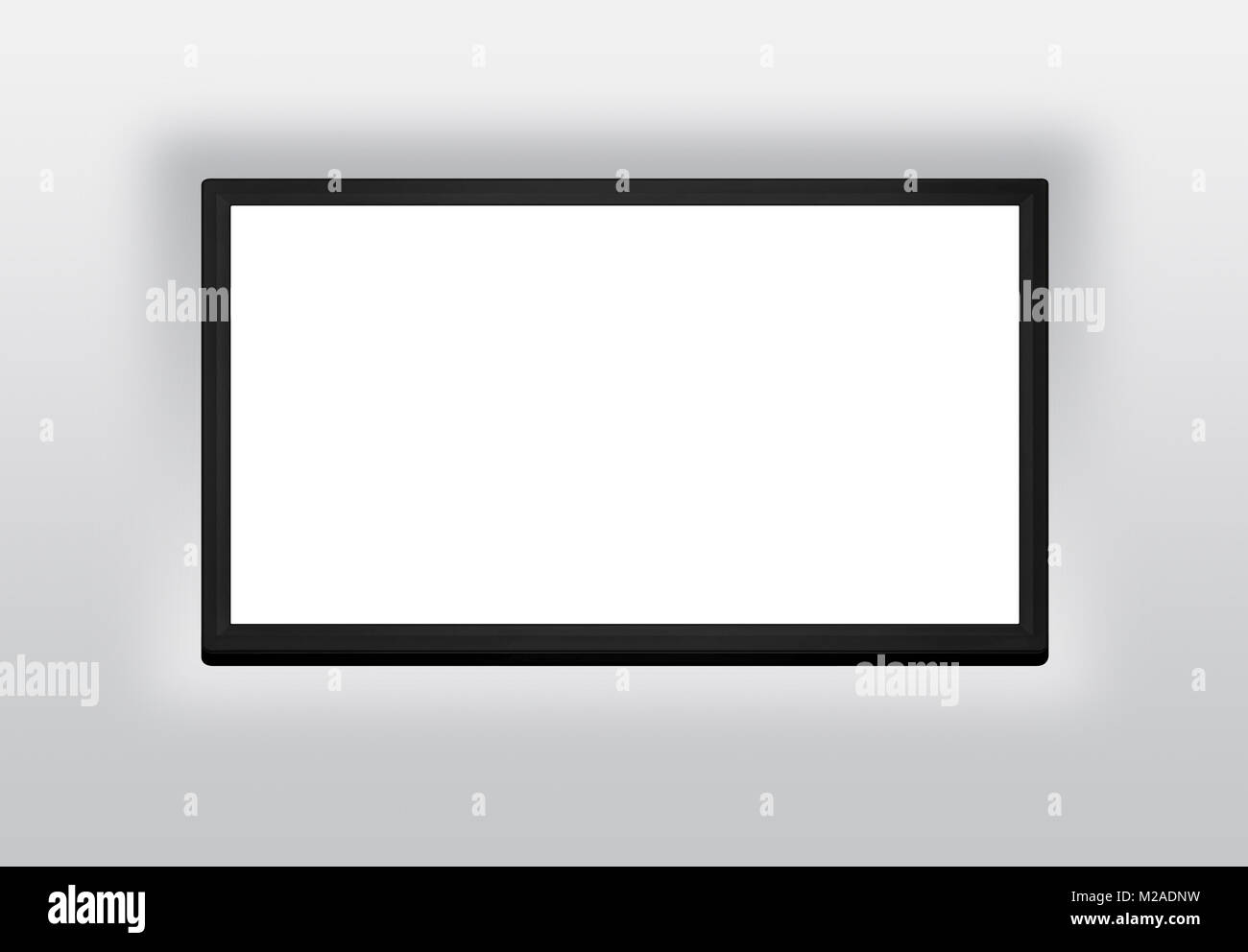Led or Lcd tv screen hanging on the wall background Stock Photo - Alamy