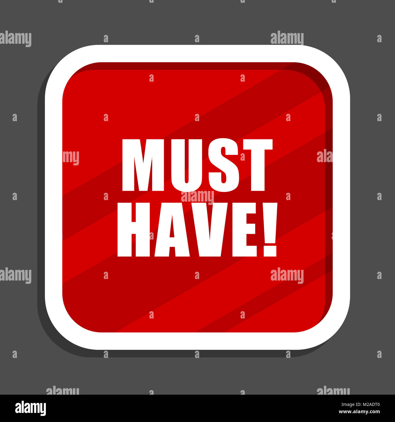 Must have icon. Flat design square internet banner Stock Photo - Alamy