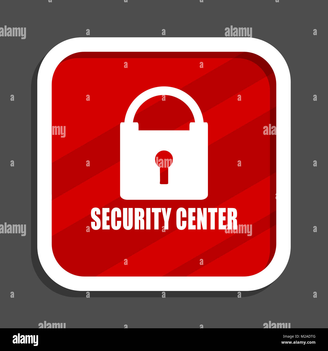 Security center icon. Flat design square internet banner Stock Photo ...
