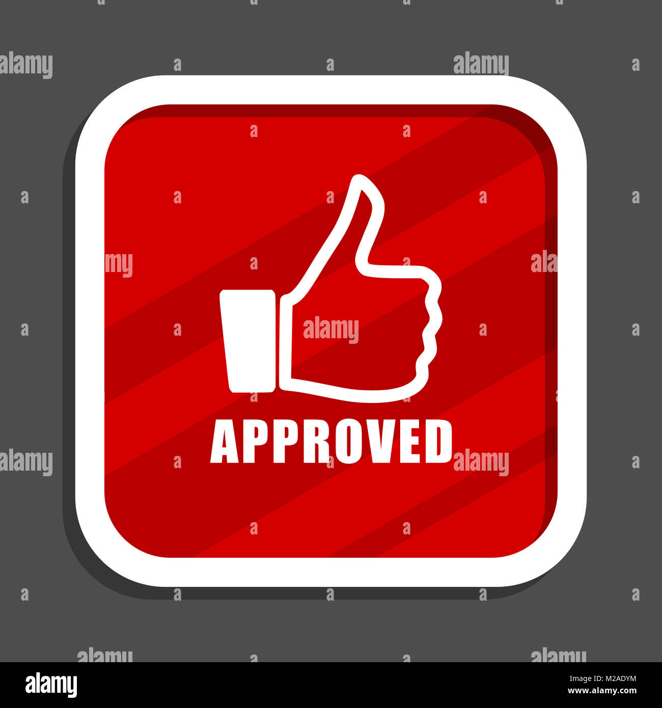 Approved emblem icon flat hi-res stock photography and images - Alamy