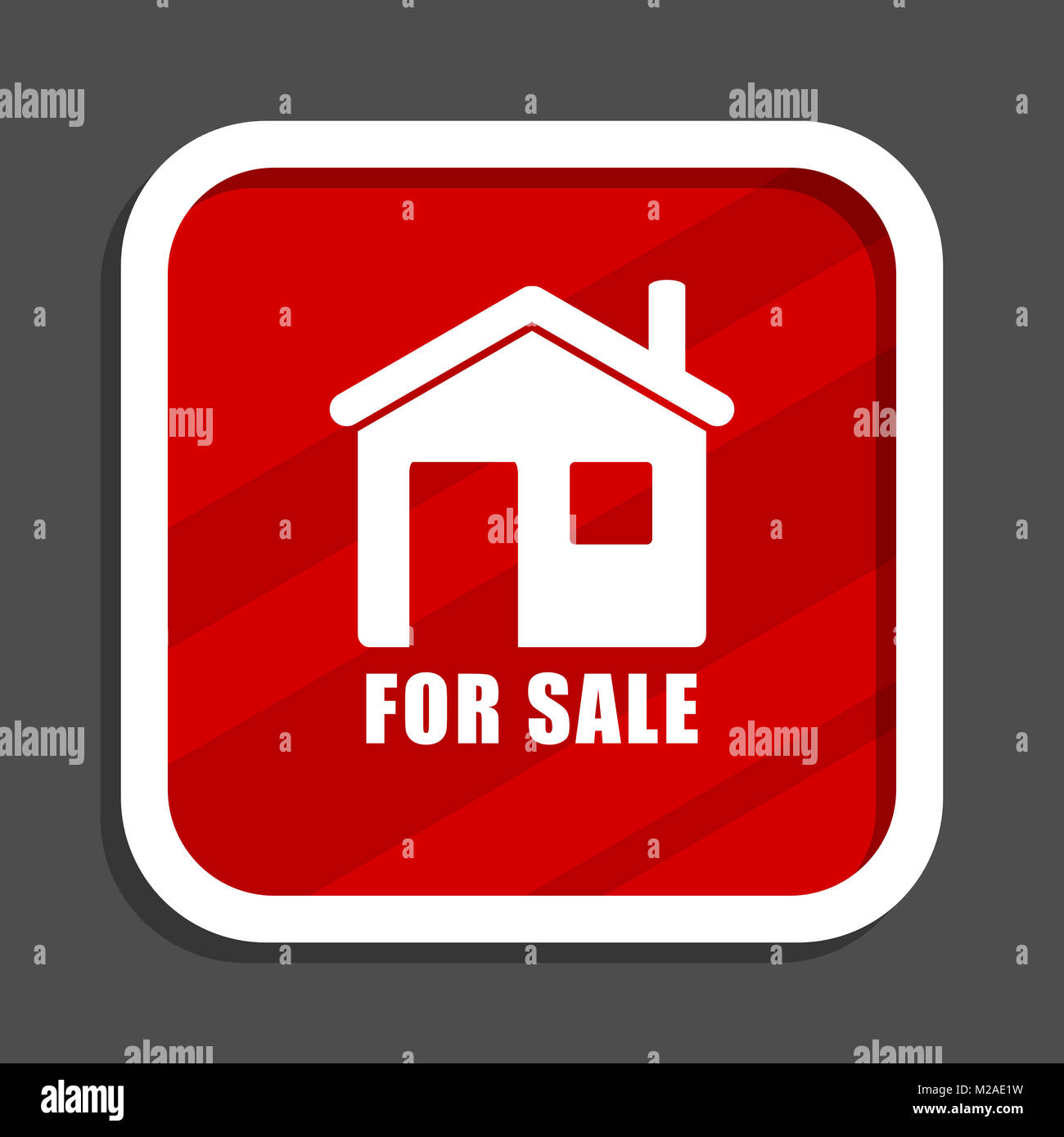 For sale icon. Flat design square internet banner Stock Photo - Alamy