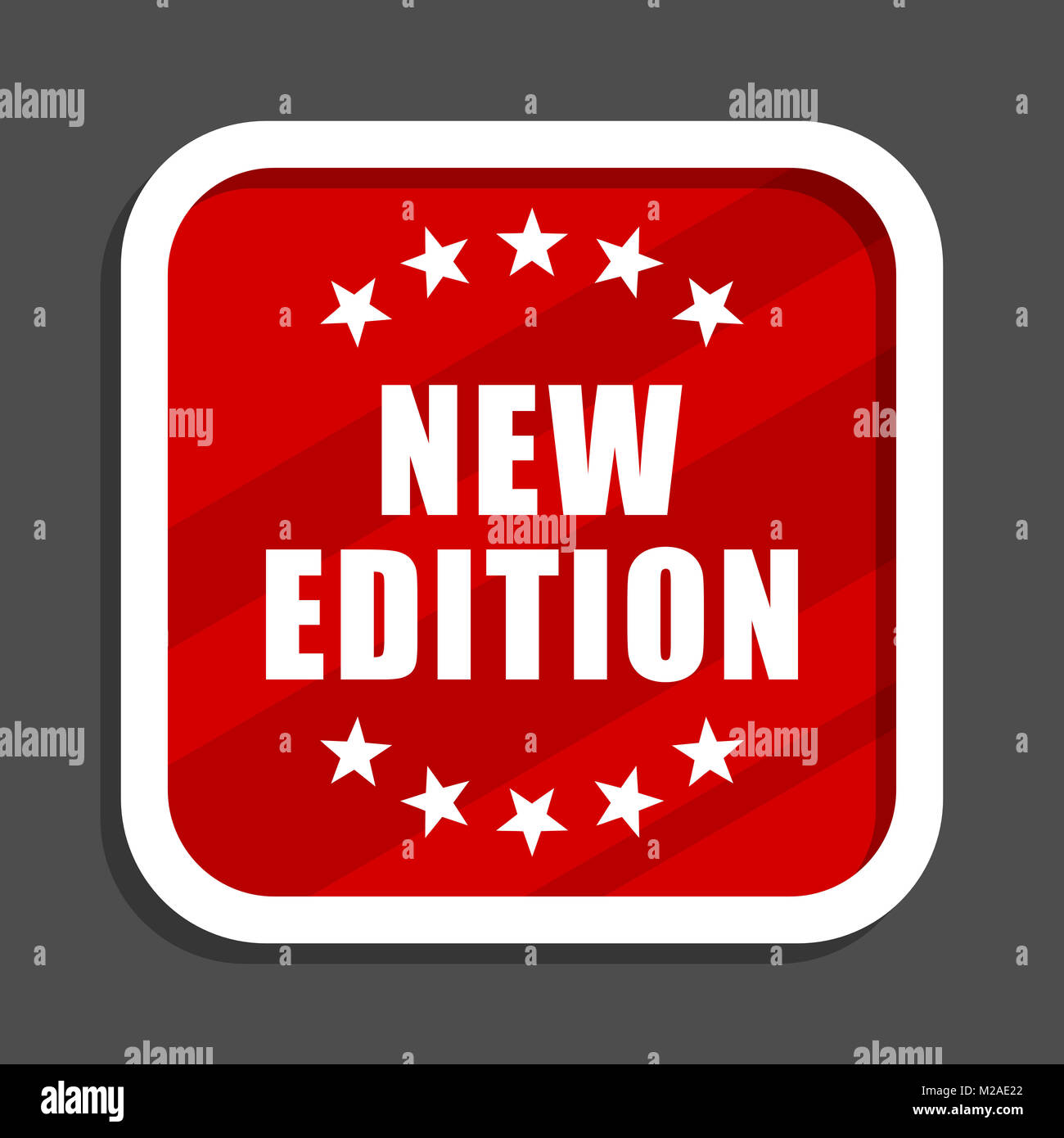 New edition icon. Flat design square internet banner Stock Photo - Alamy