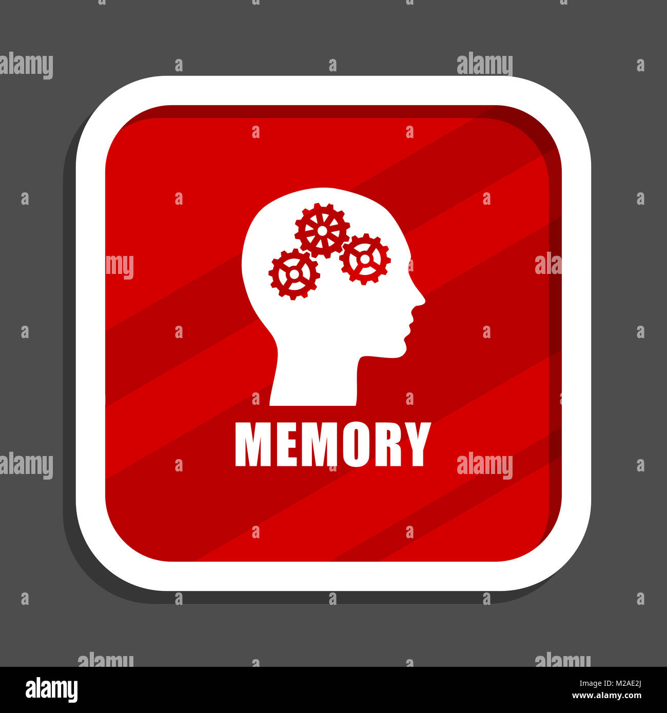 Memory icon. Flat design square internet banner Stock Photo - Alamy