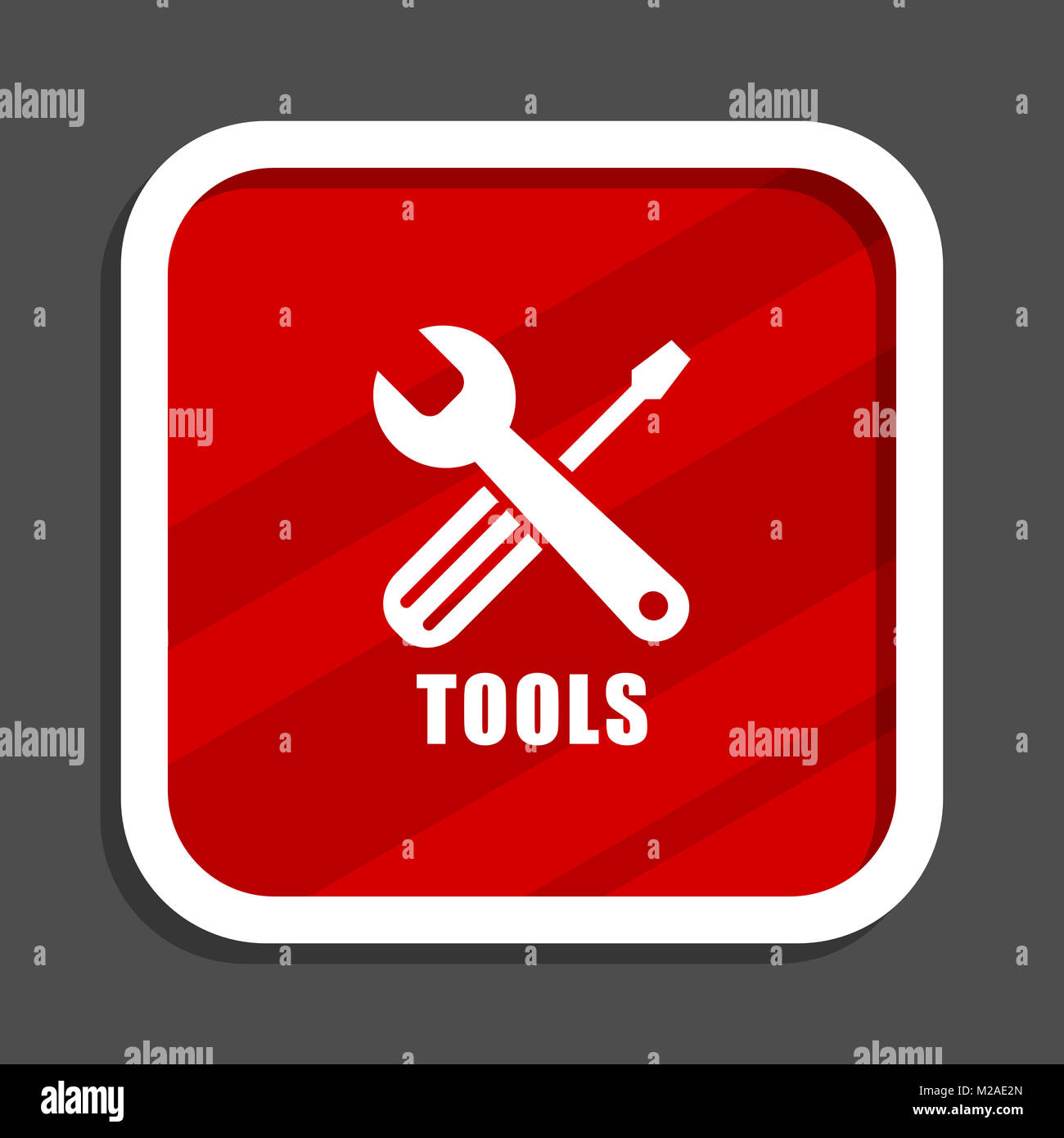 Tools icon. Flat design square internet banner Stock Photo - Alamy