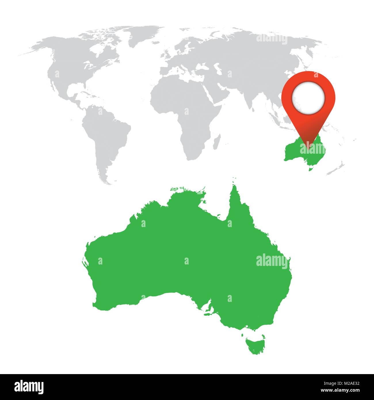 Detailed map of Australia and World map navigation set. Flat vector ...