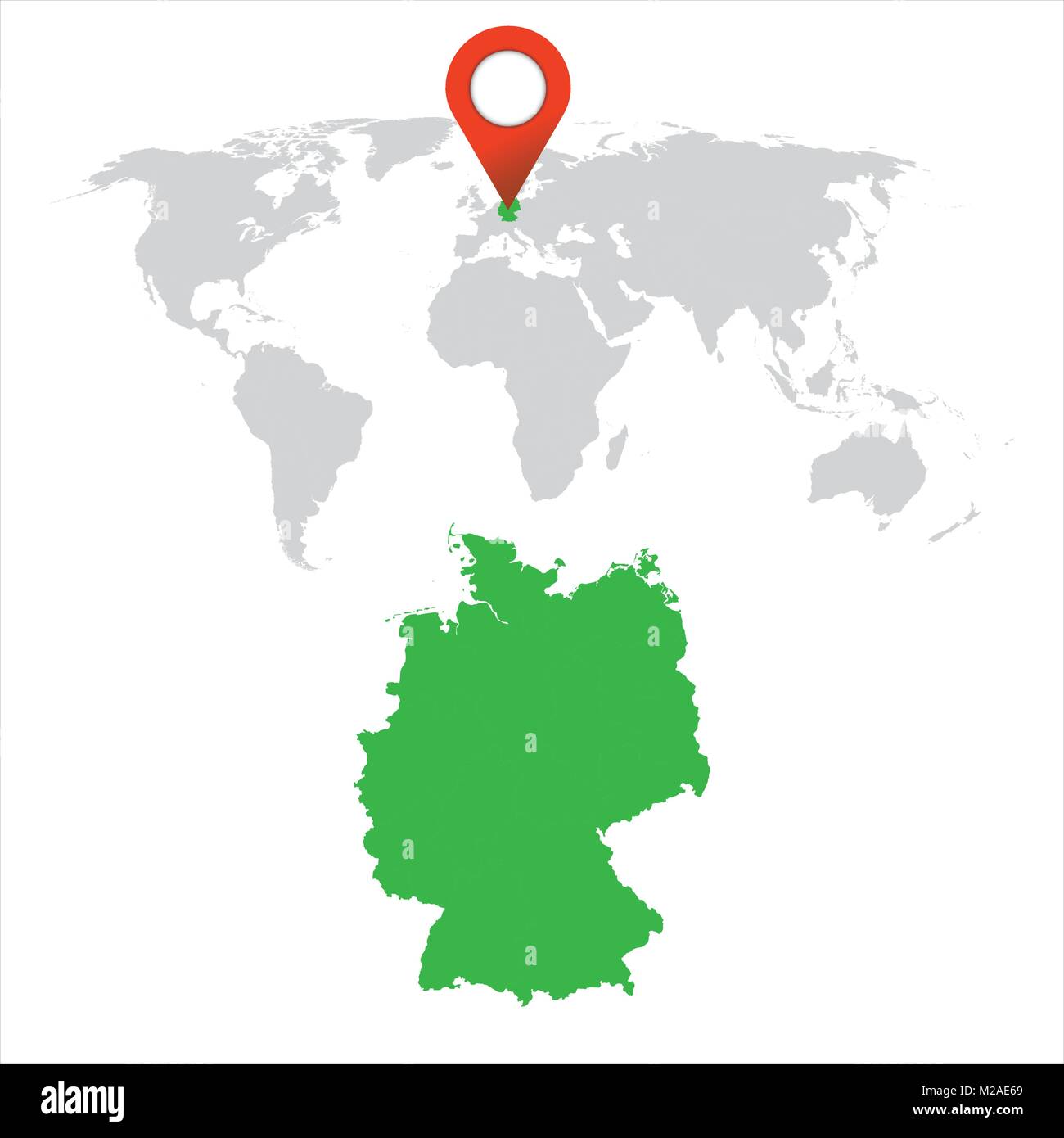 Detailed map of Germany and World map navigation set. Flat vector ...