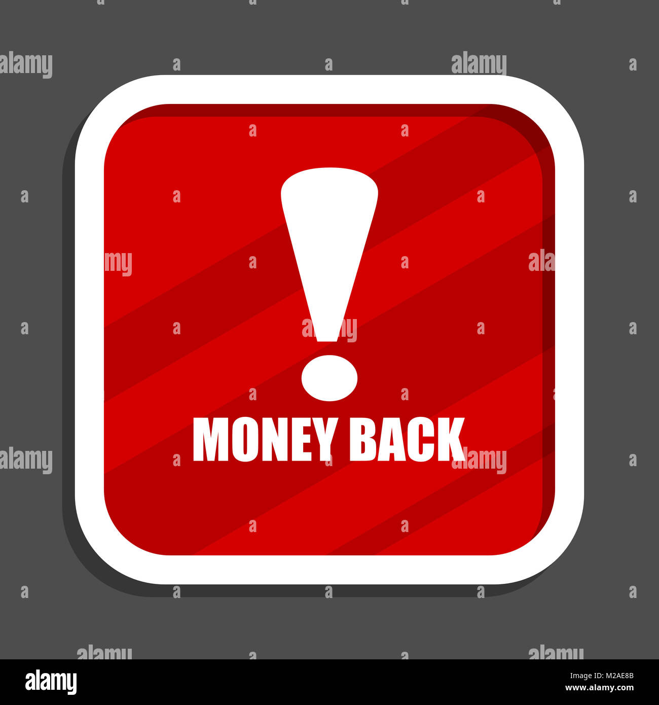 Money back red square hi-res stock photography and images - Alamy