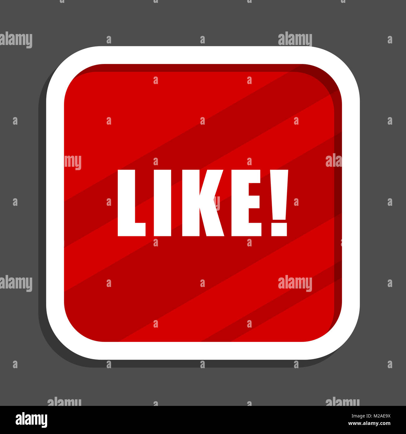 Like icon. Flat design square internet banner Stock Photo - Alamy