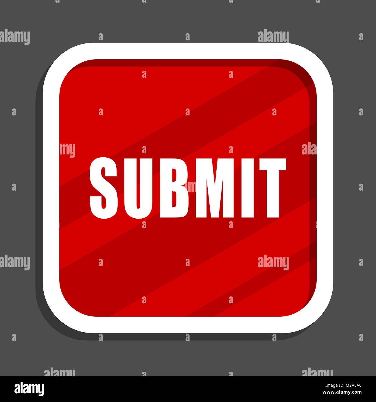 Submit icon. Flat design square internet banner Stock Photo - Alamy