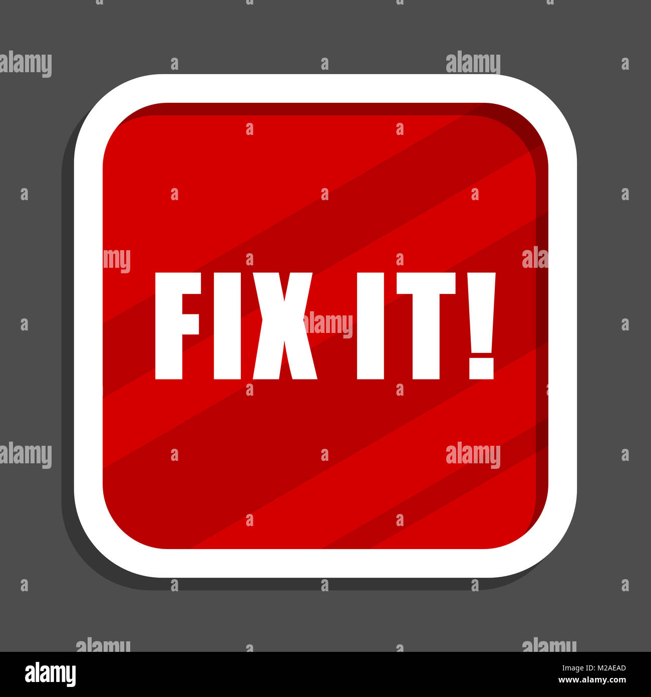 Fix it icon. Flat design square internet banner Stock Photo - Alamy