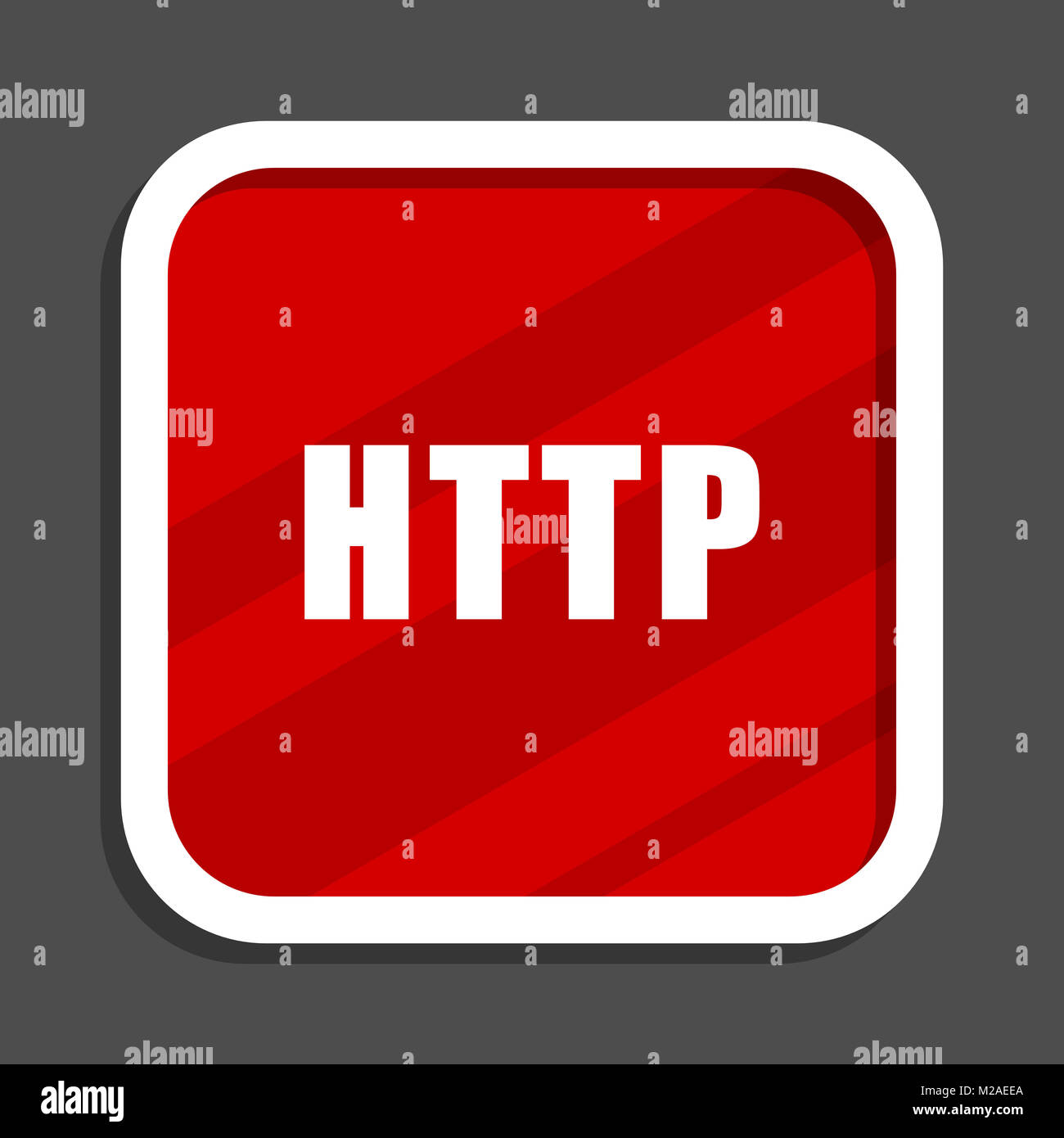 Http icon. Flat design square internet banner Stock Photo - Alamy