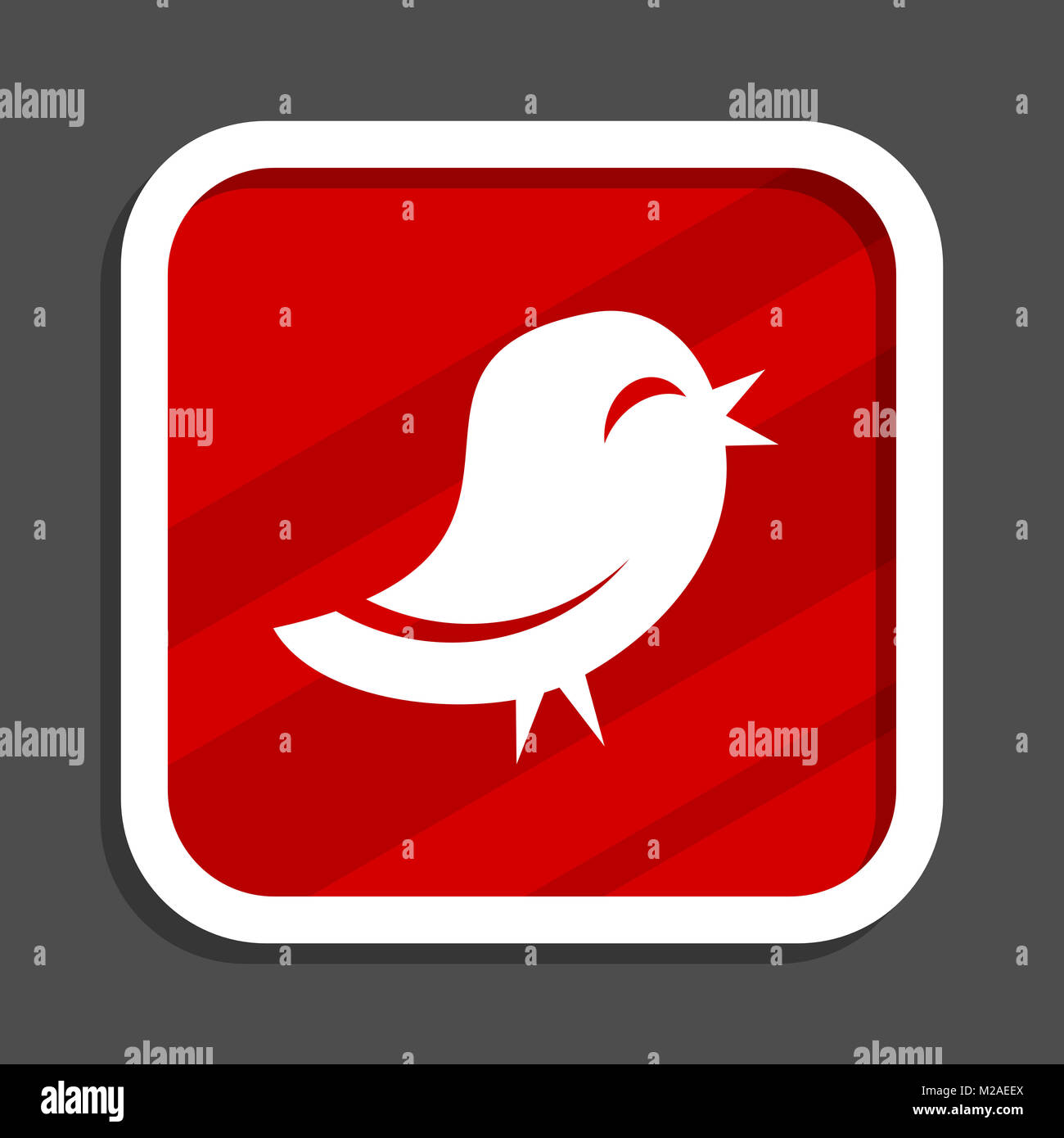 Twitter Icon Square Flat