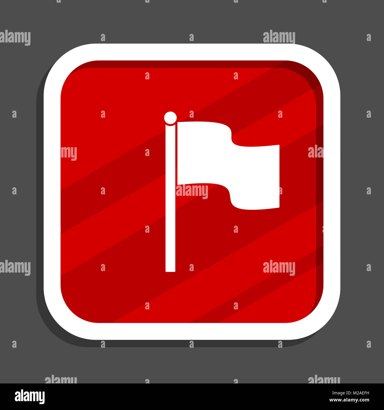Flag icon. Flat design square internet banner Stock Photo - Alamy