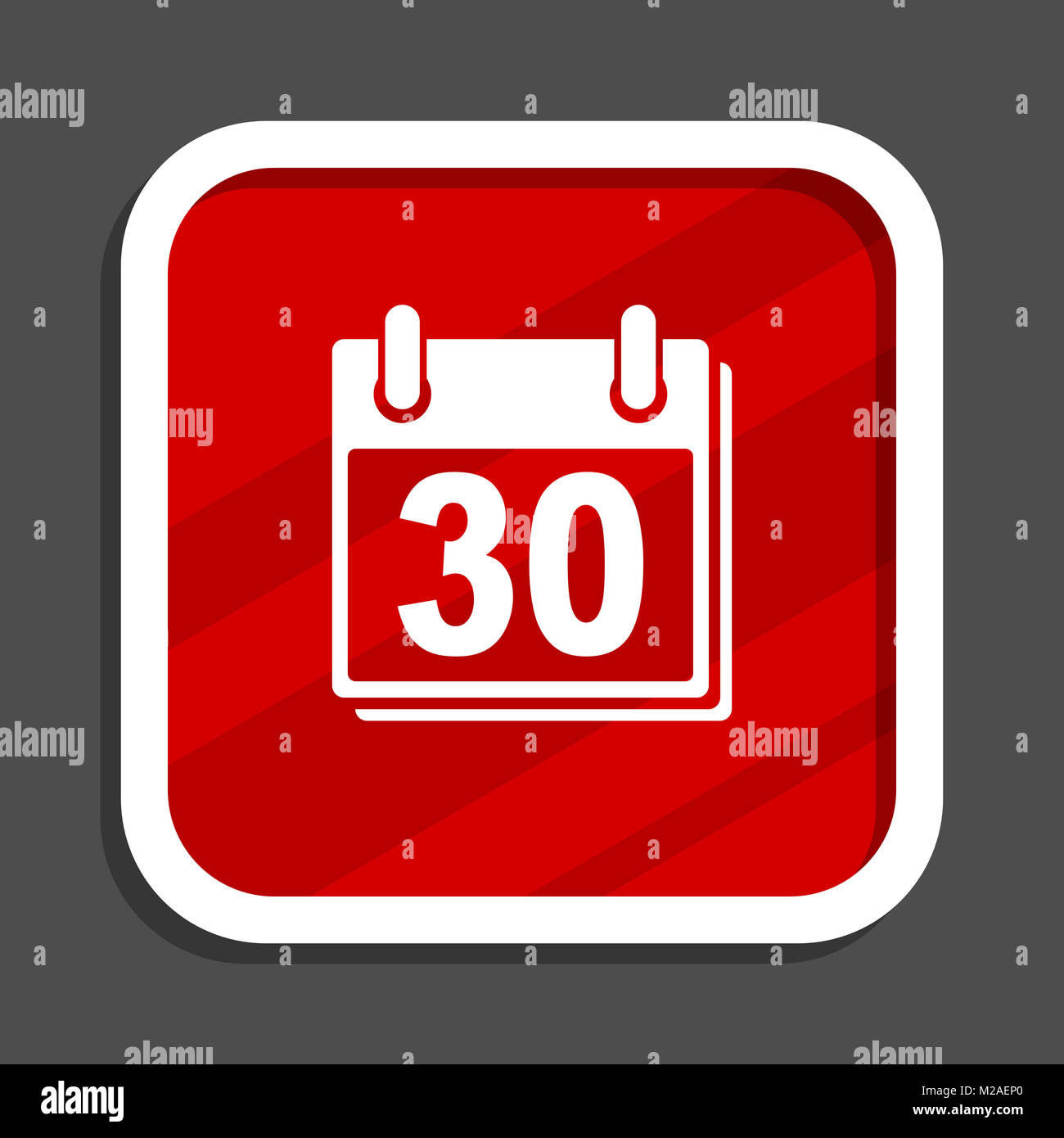 Calendar icon. Flat design square internet banner Stock Photo - Alamy