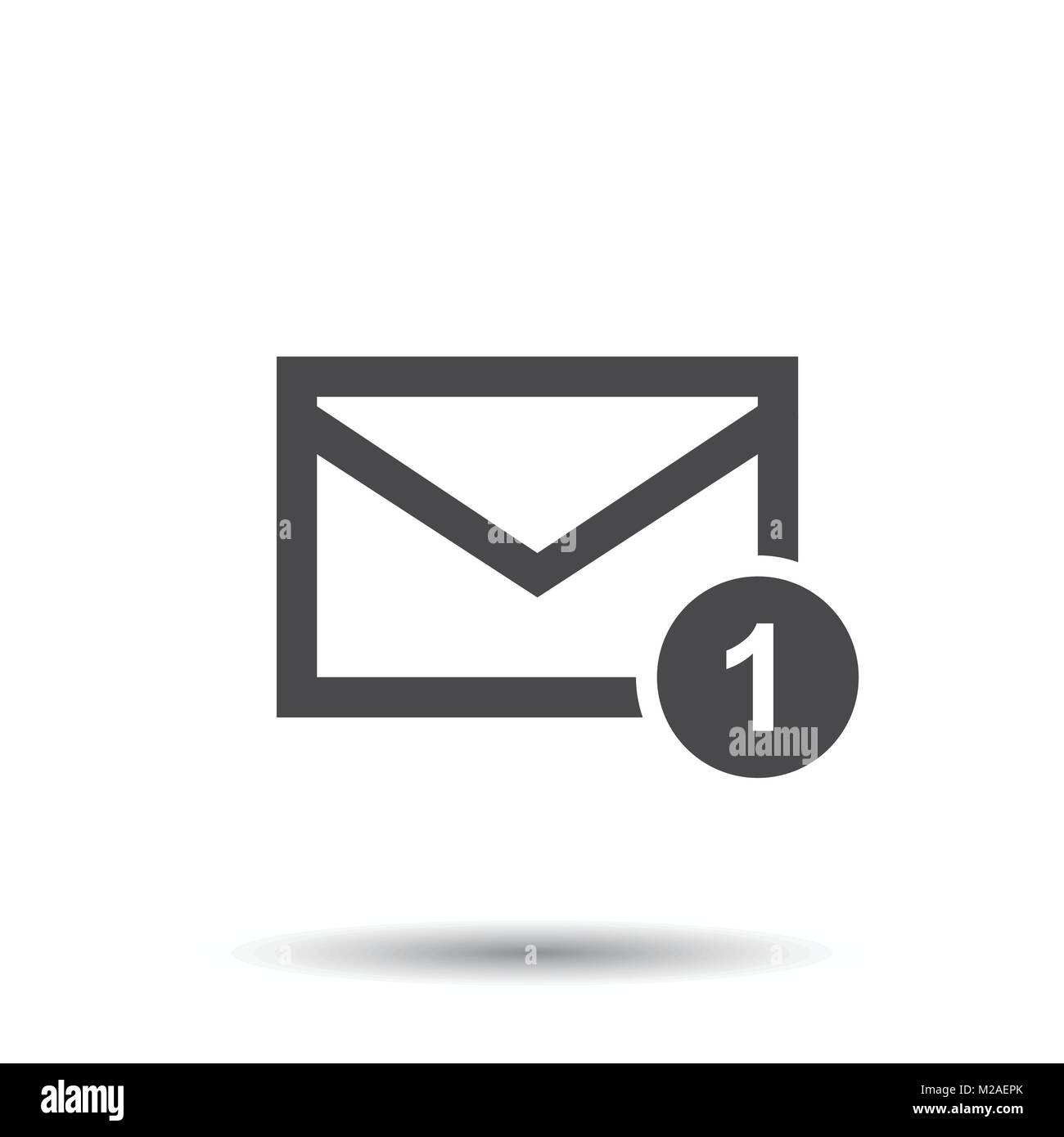 Mail envelope message. Vector illustration in flat style on isolated ...