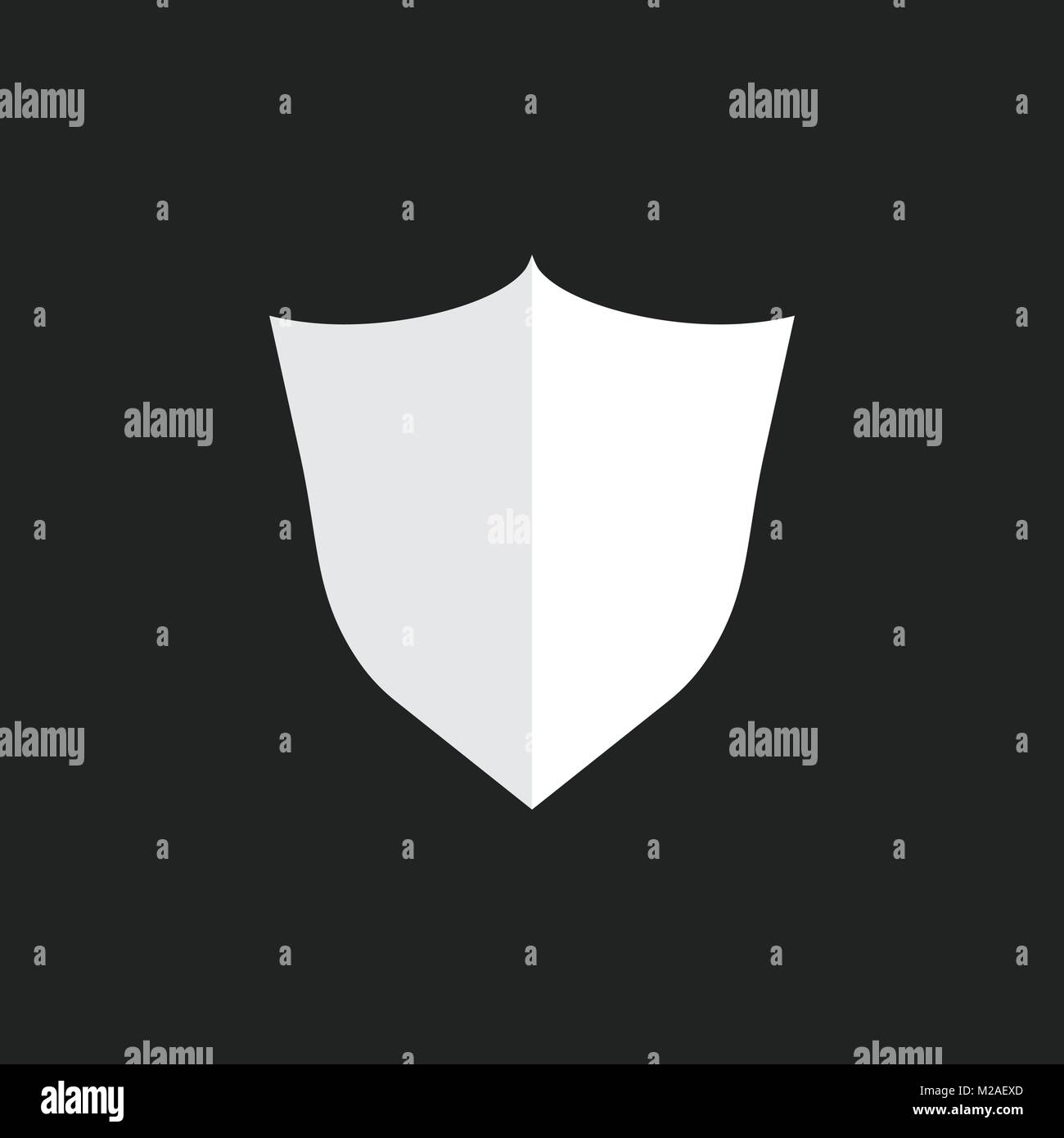 Shield protection icon. Vector illustration in flat style with shadow ...