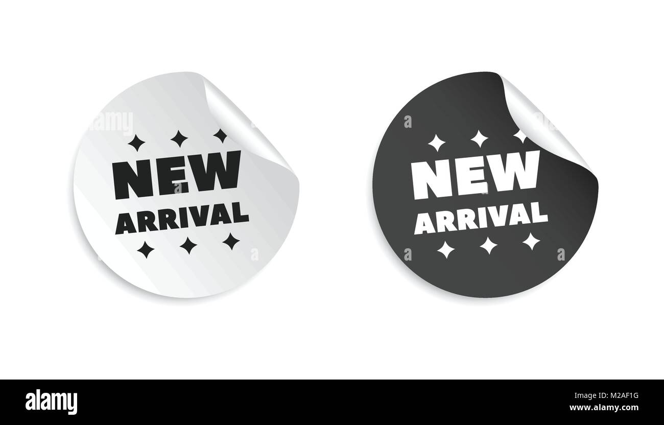 New arrival sticker. Business sale tag label vector illustration on ...