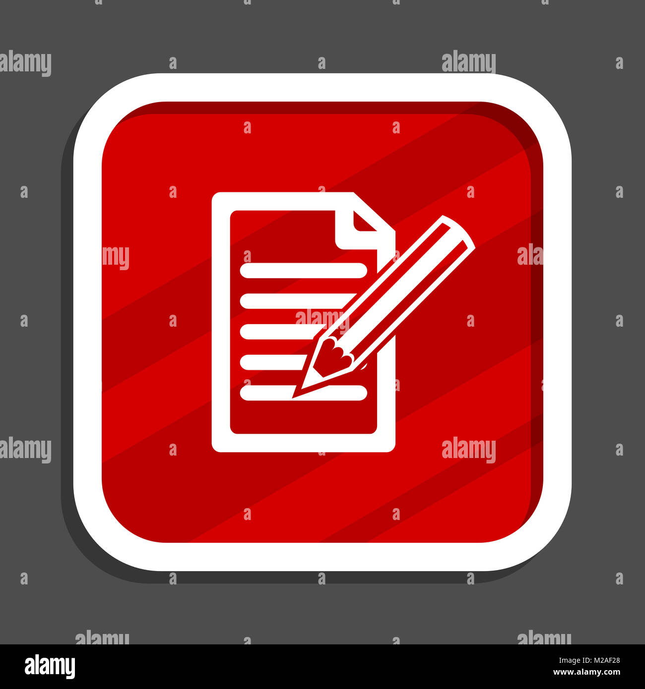 Subscribe icon. Flat design square internet banner Stock Photo - Alamy