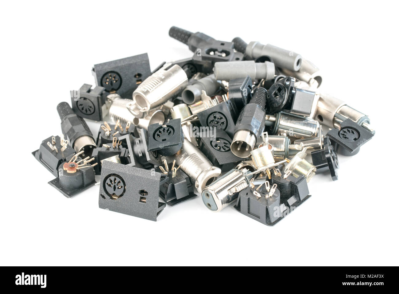 different radio electronic components Stock Photo - Alamy