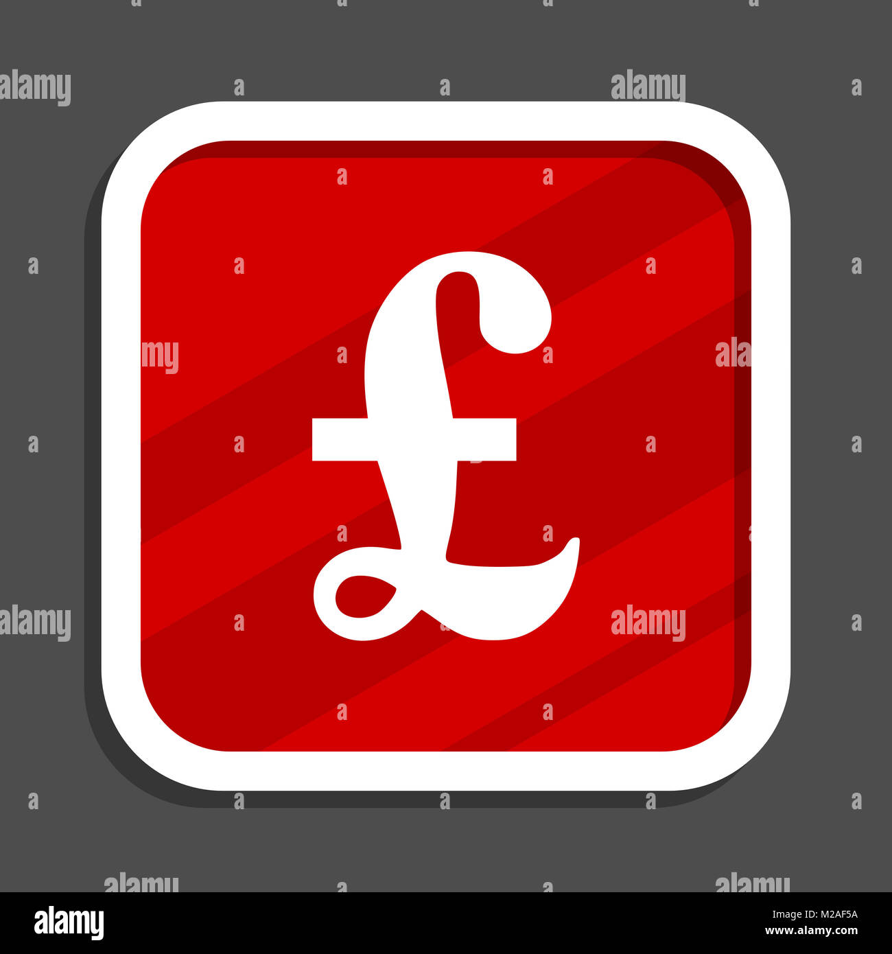 Pound icon. Flat design square internet banner Stock Photo - Alamy