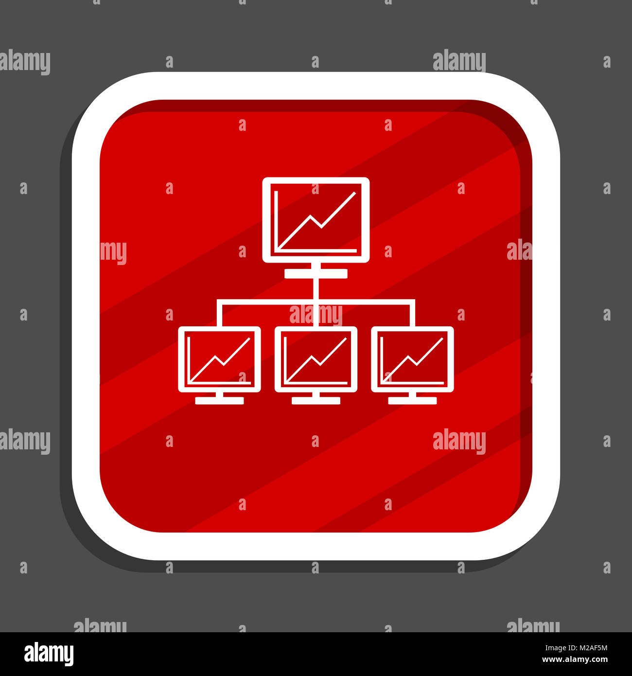 Network icon. Flat design square internet banner Stock Photo - Alamy