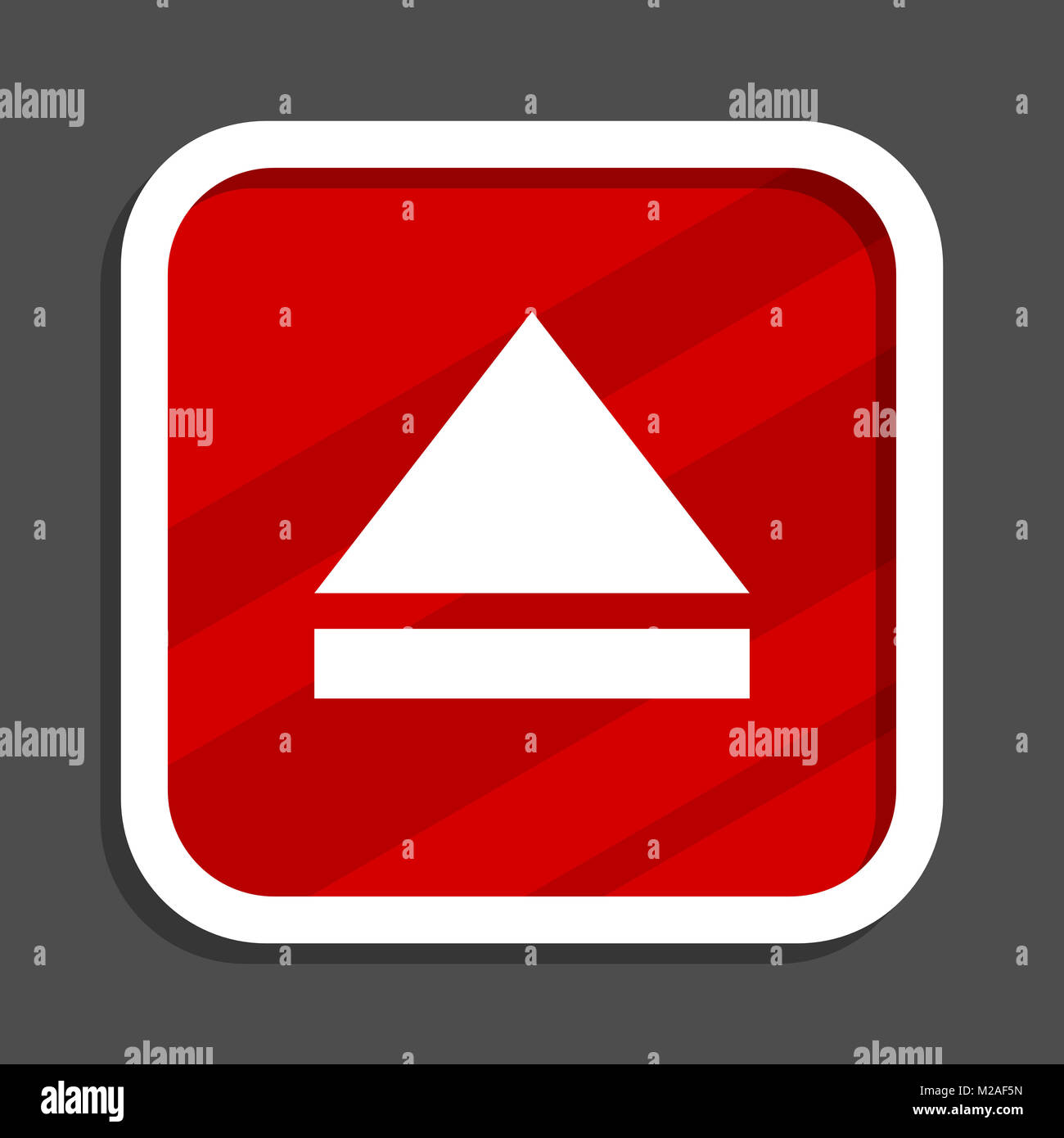 Eject icon. Flat design square internet banner Stock Photo - Alamy