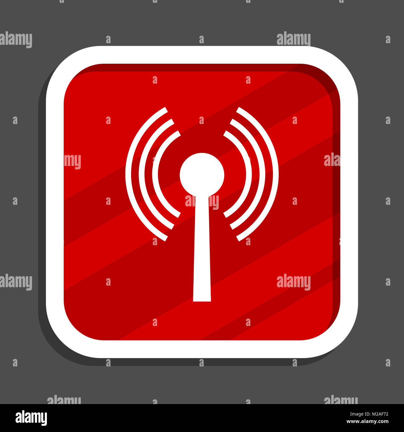 Wifi icon. Flat design square internet banner Stock Photo - Alamy