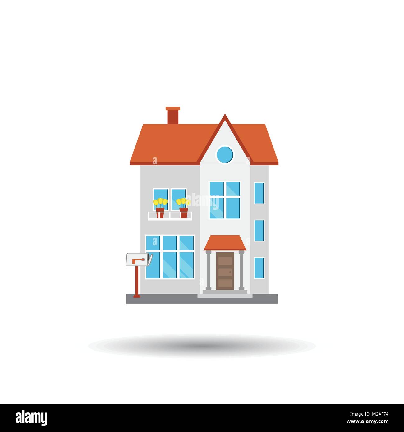 Nice residential house in Stock Vector Images - Alamy