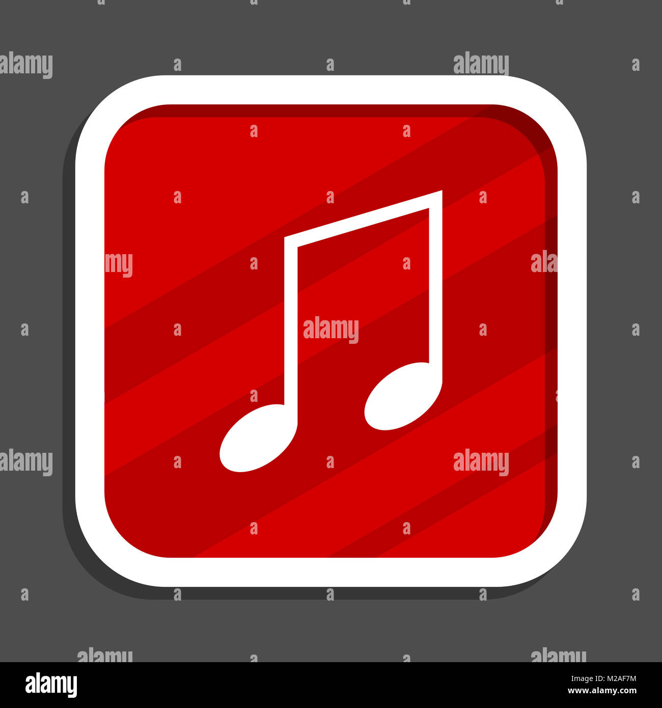 Music icon. Flat design square internet banner Stock Photo - Alamy