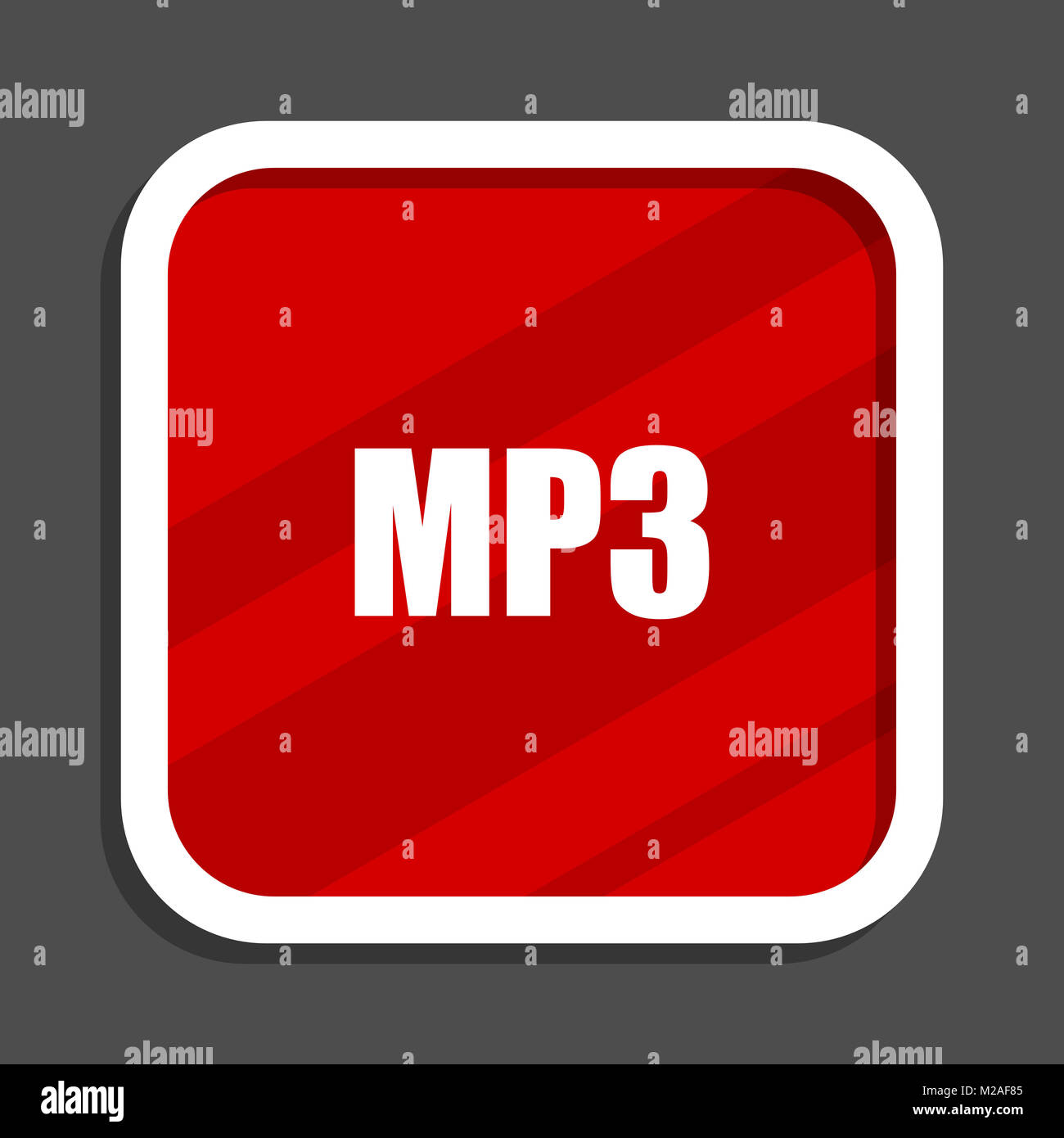 Mp3 icon. Flat design square internet banner Stock Photo - Alamy