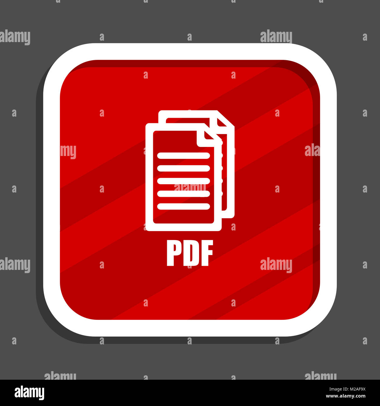 Pdf icon. Flat design square internet banner Stock Photo - Alamy