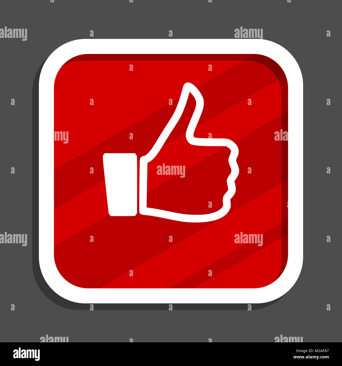 Like icon. Flat design square internet banner Stock Photo - Alamy