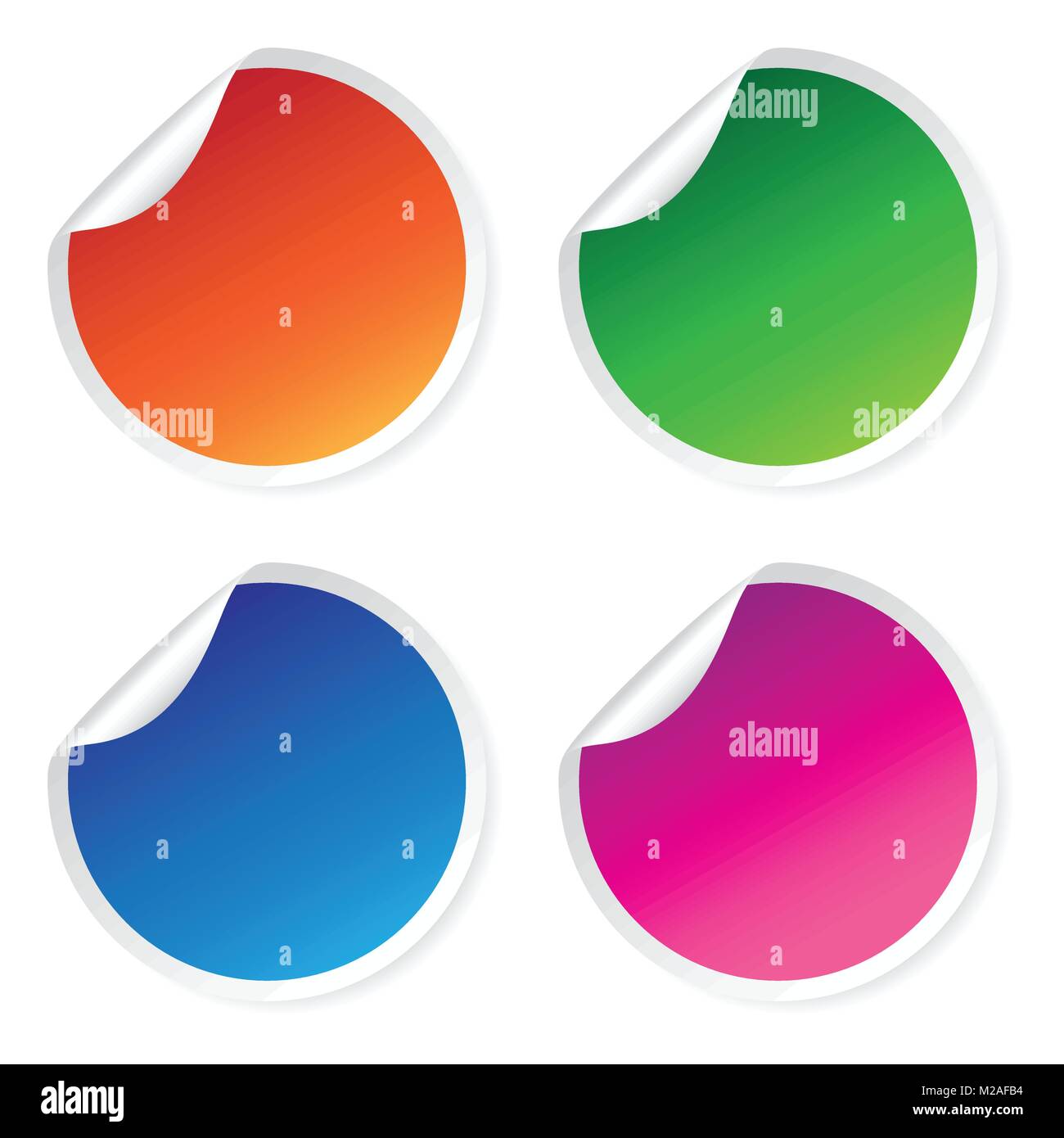 Set of blank stickers. Empty promotional labels. Vector illustration ...