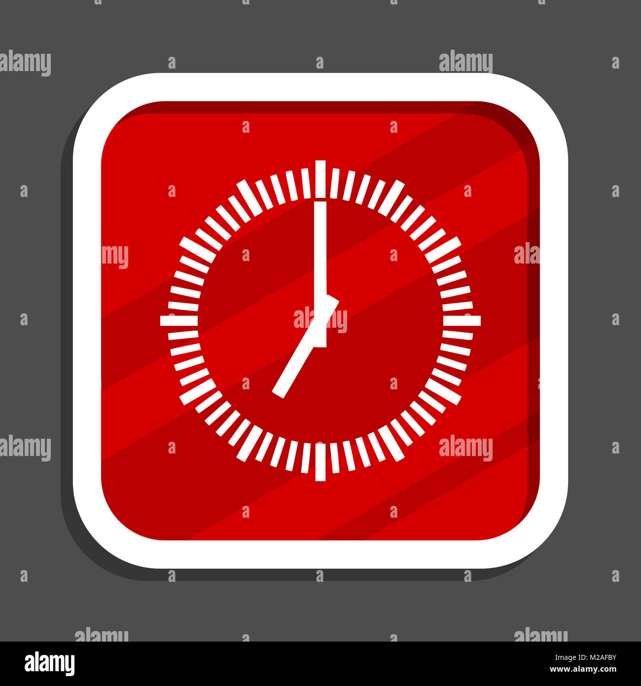 Time icon. Flat design square internet banner Stock Photo - Alamy