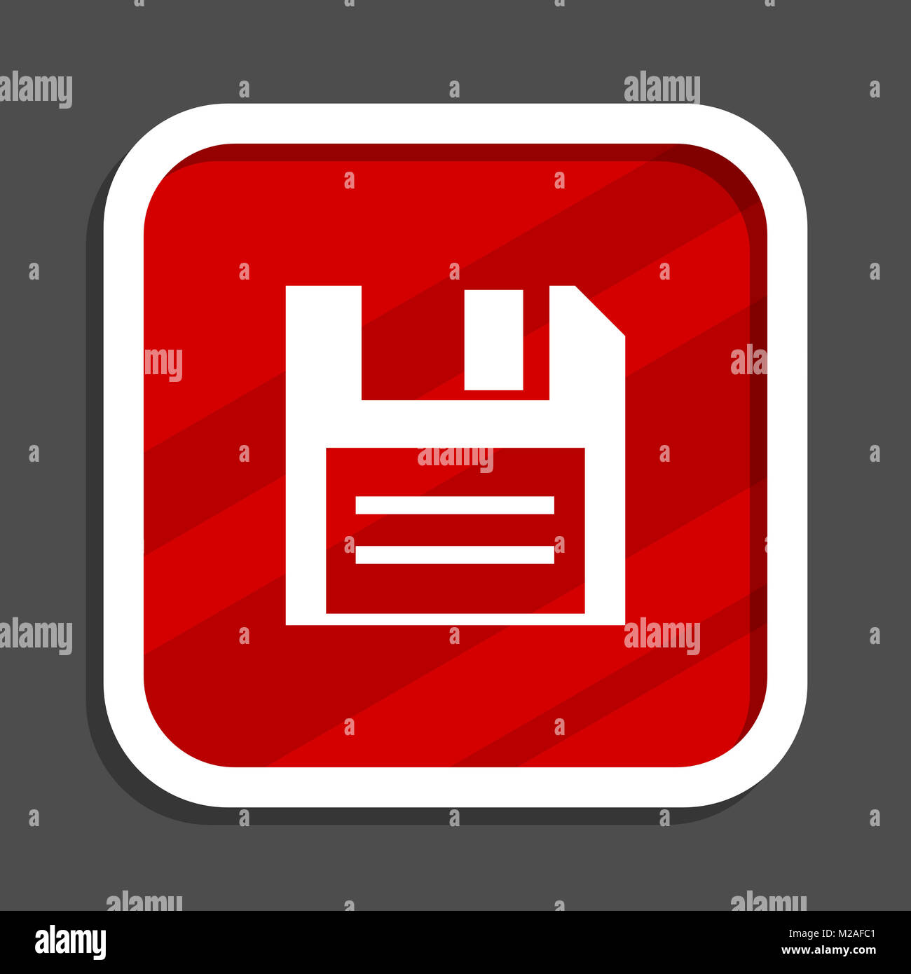 Disk icon. Flat design square internet banner Stock Photo - Alamy