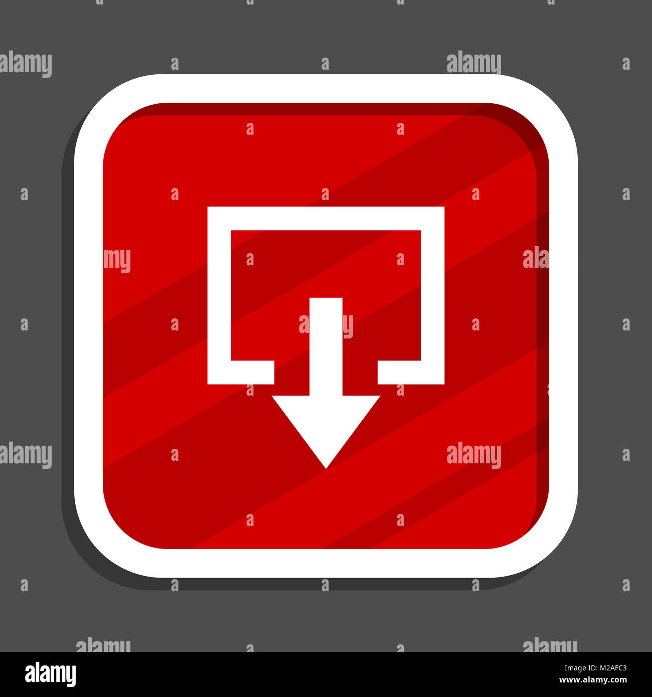 Exit icon. Flat design square internet banner Stock Photo - Alamy