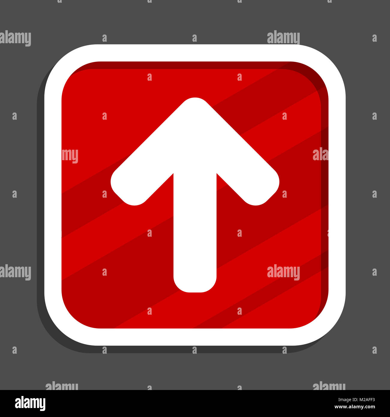 Up arrow icon. Flat design square internet banner Stock Photo - Alamy