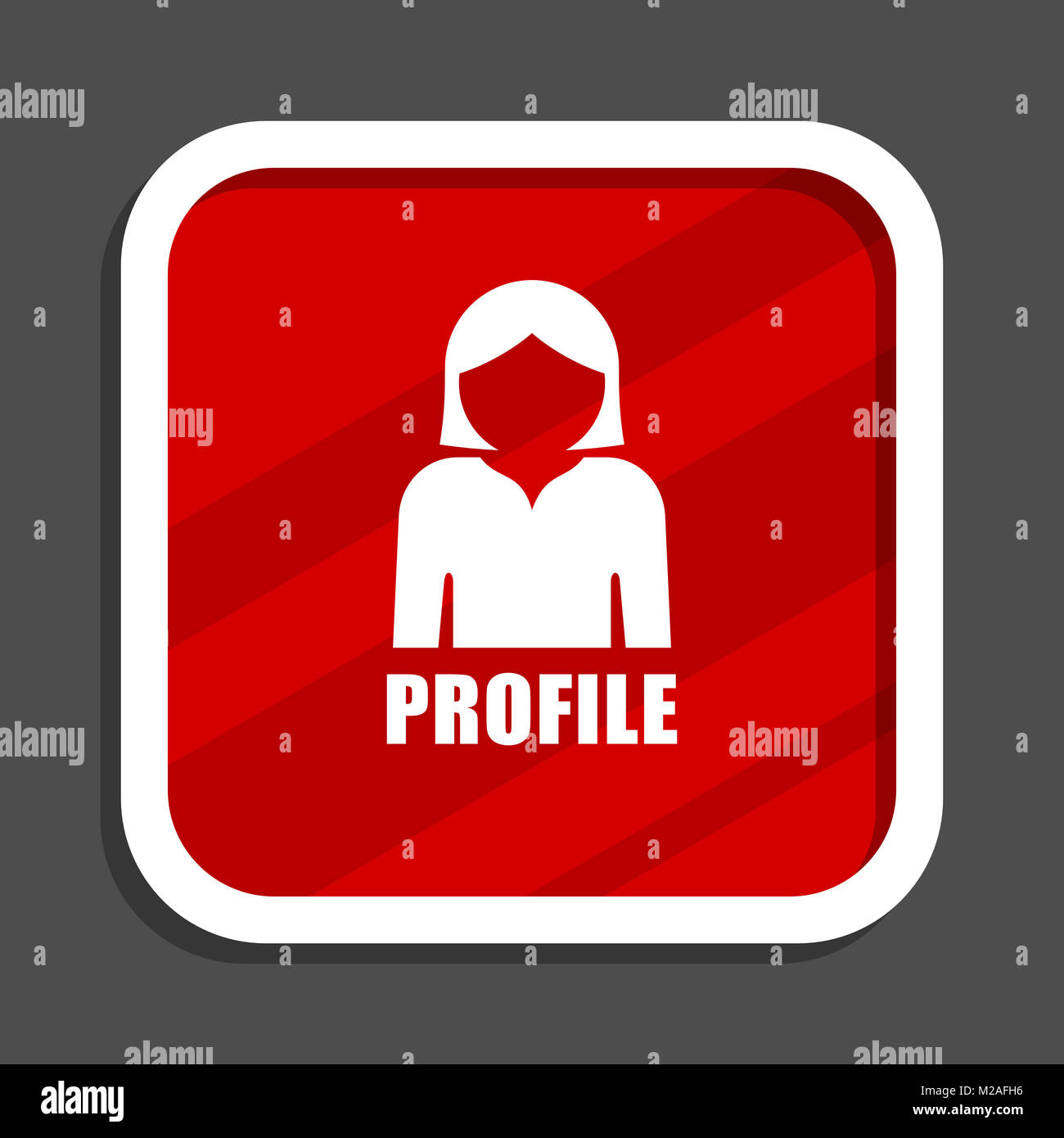 Profile icon. Flat design square internet banner Stock Photo - Alamy