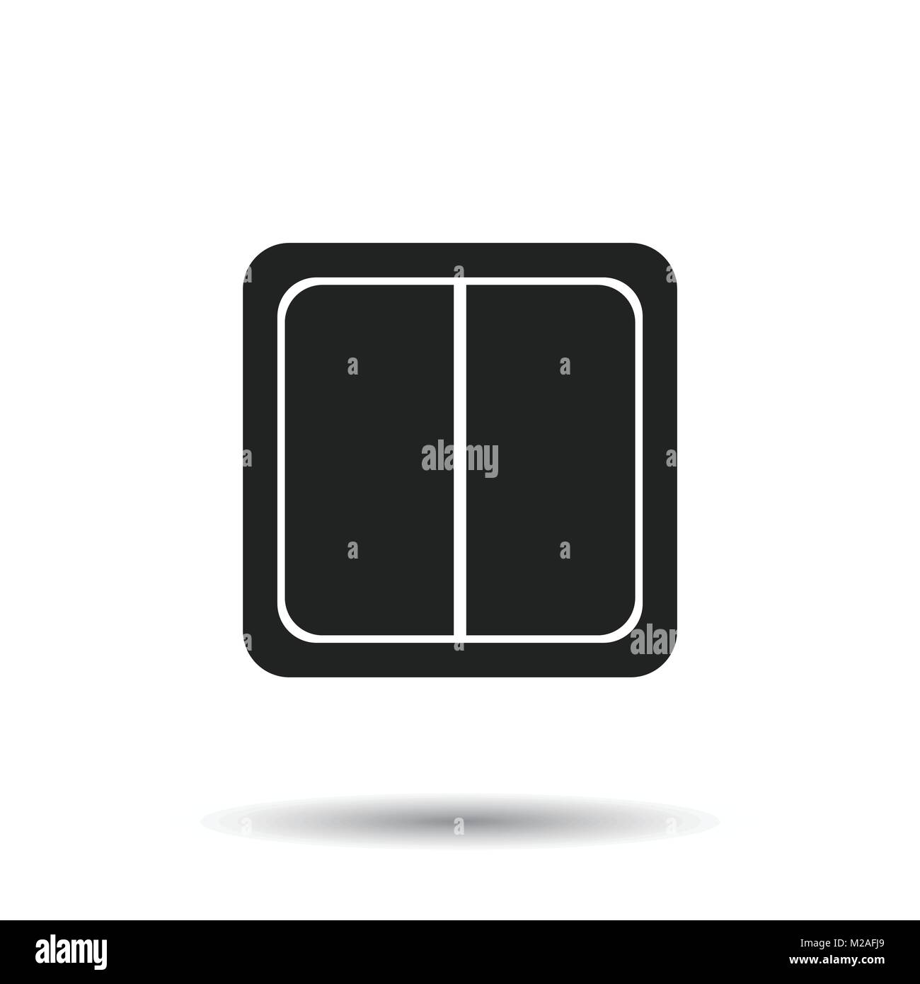 Electric light switch icon. Electric switch flat vector illustration on ...