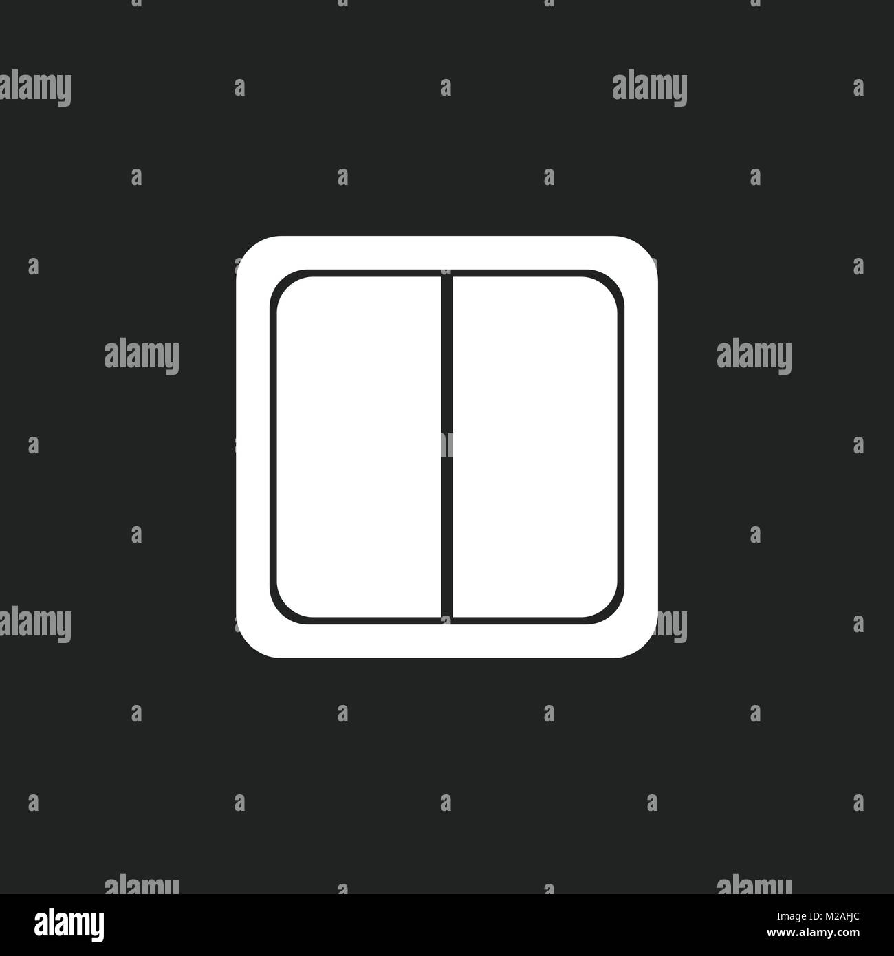 Electric light switch icon. Electric switch flat vector illustration on ...