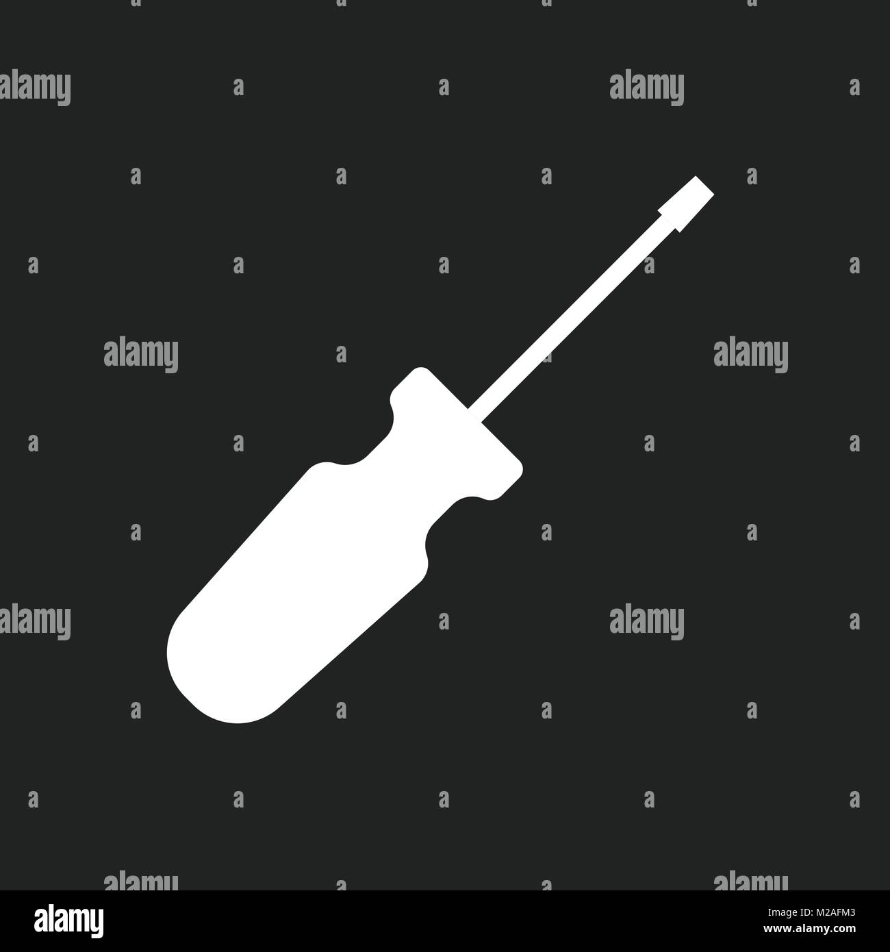 Screwdriver flat icon vector illustration. Screwdriver repair tool on ...