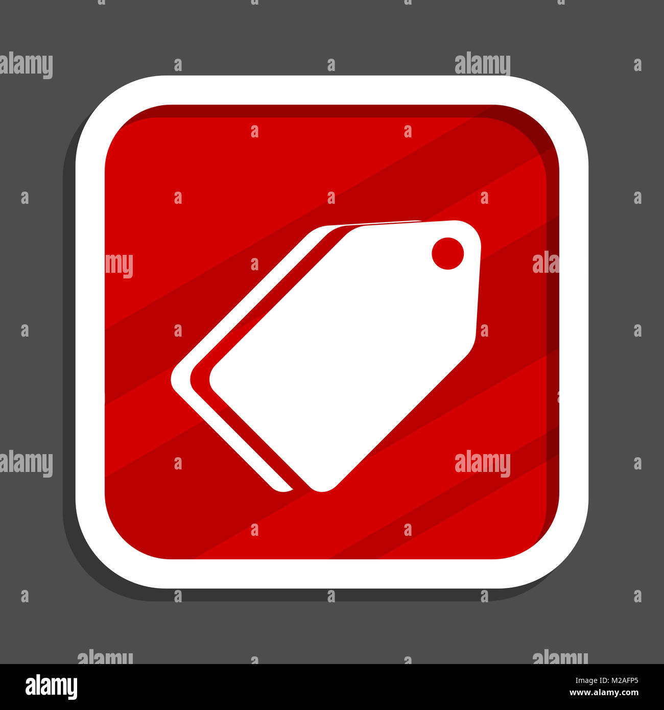 Label ticket icon. Flat design square internet banner Stock Photo - Alamy