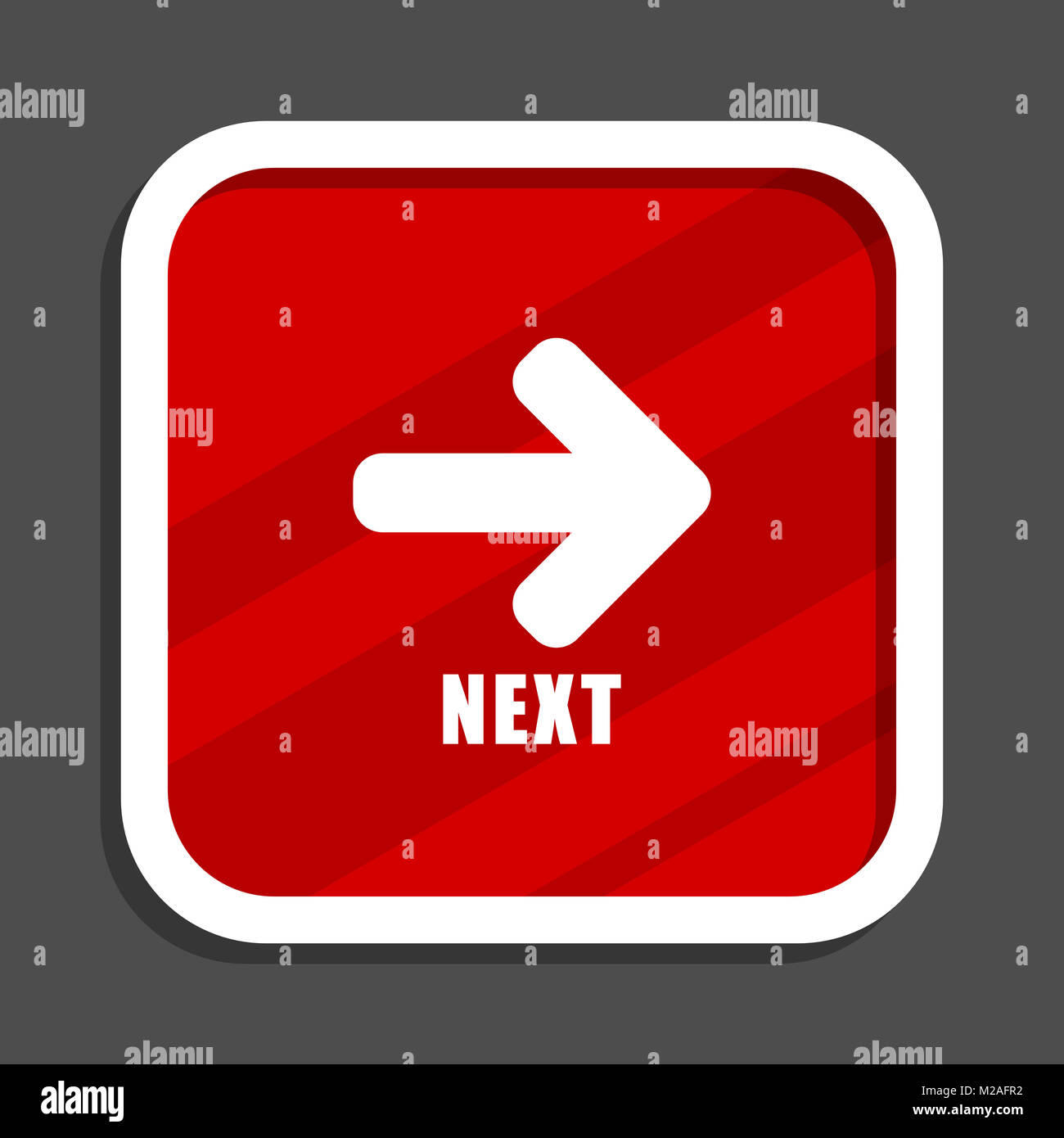 Next icon. Flat design square internet banner Stock Photo - Alamy