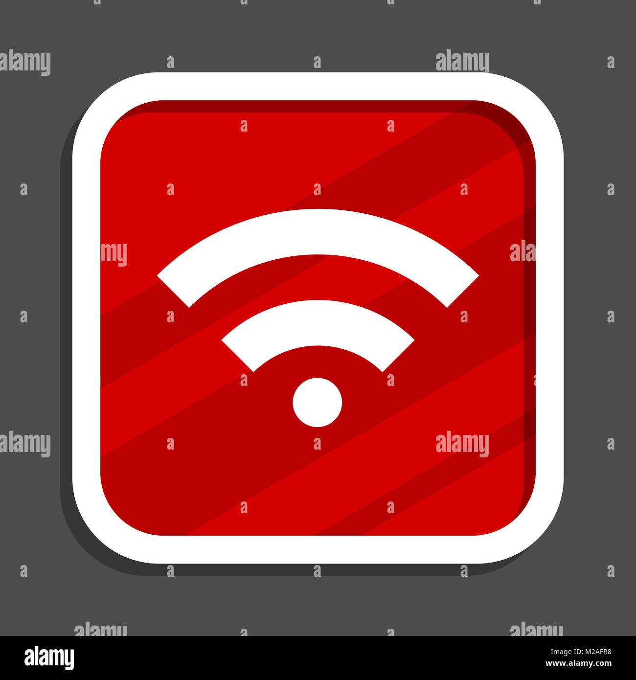Wireless icon. Flat design square internet banner Stock Photo - Alamy